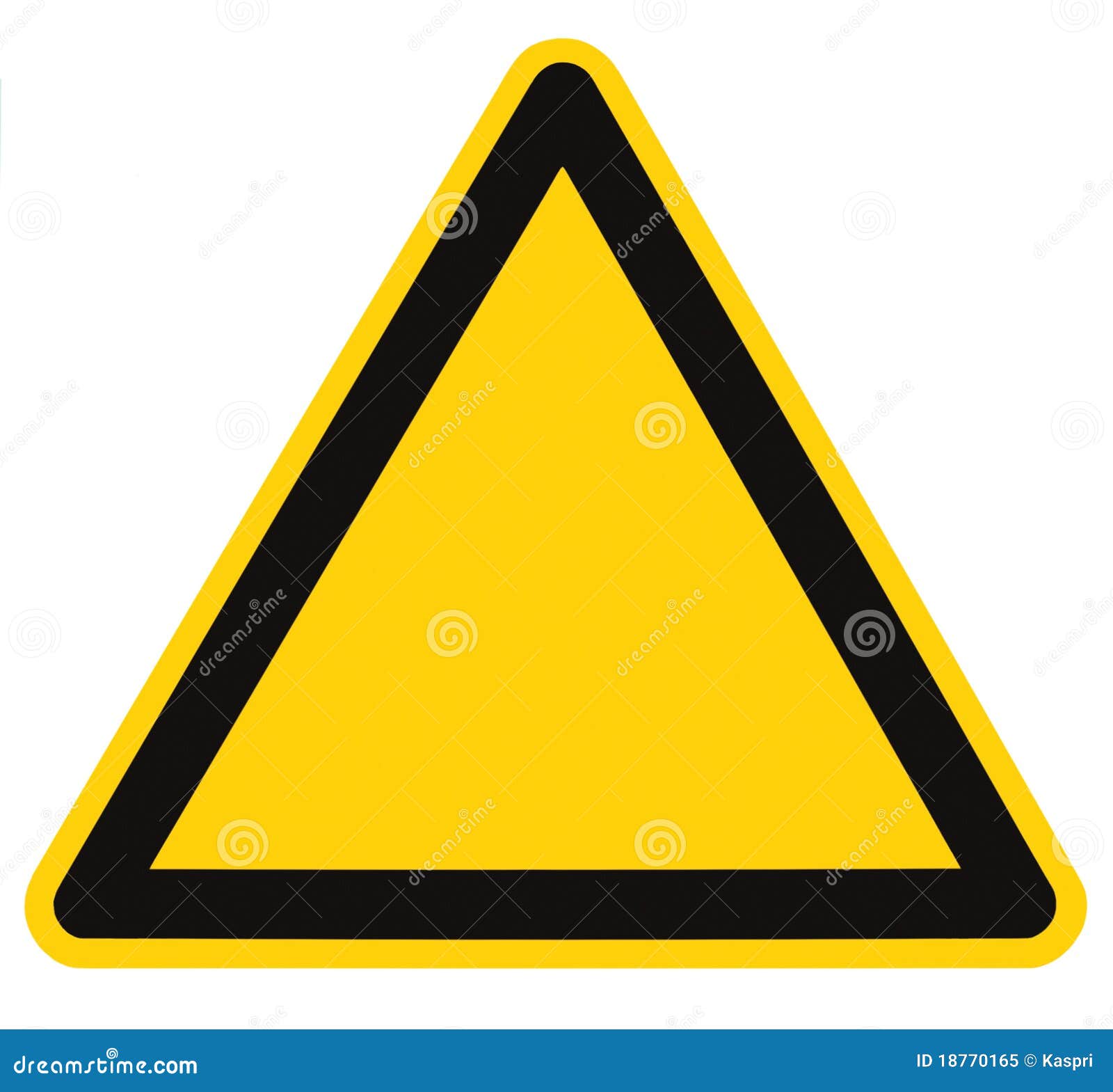 Blank Danger Hazard Triangle Sign Isolated Stock Image - Image of board ...