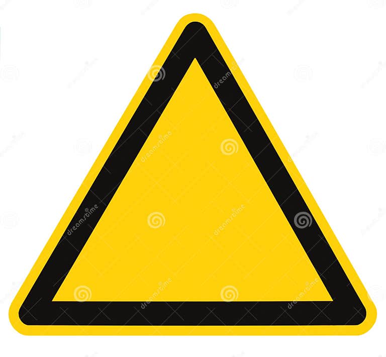 Blank Danger Hazard Triangle Sign Isolated Stock Image - Image of board ...