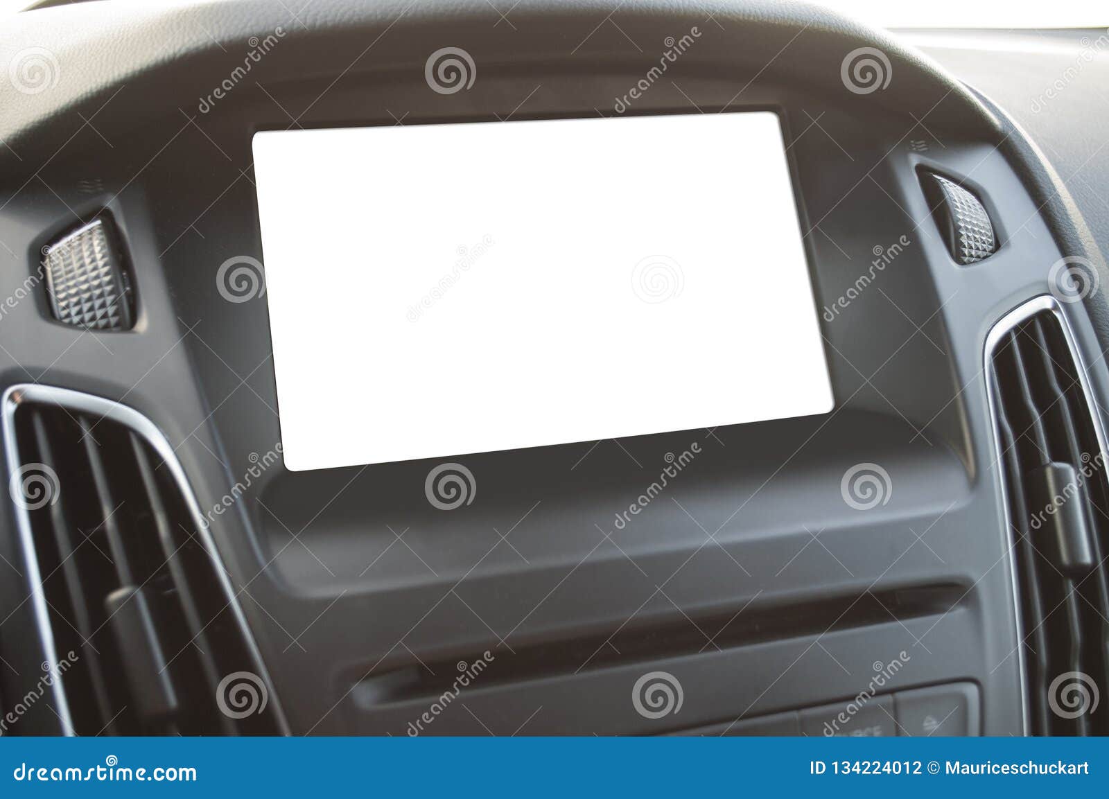 Blank Dashboard Lcd Display Stock Photo - Image of automobile ...