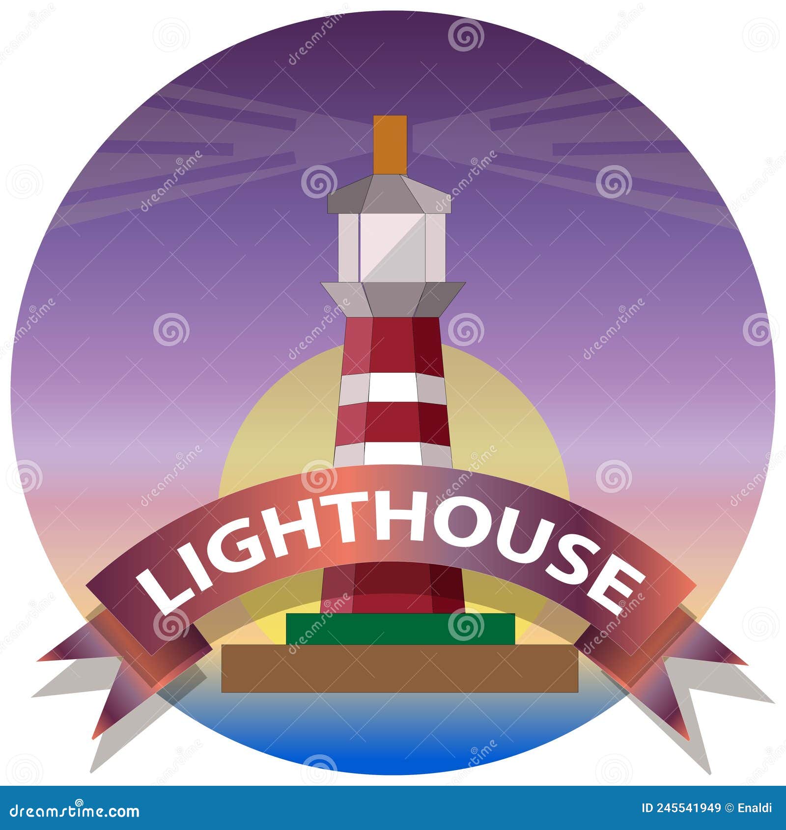 Lighthouse Badge and Emblem Logo Sign Vector Illustration Stock Vector ...