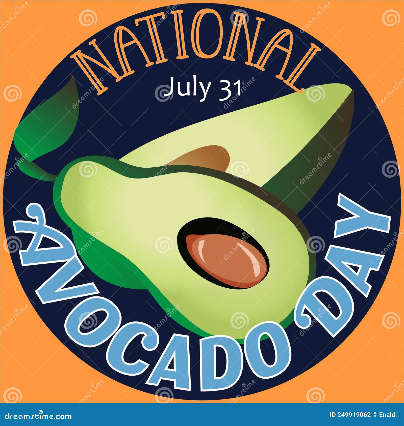 National Avocado Day Sign and Vector Badge Stock Vector - Illustration ...