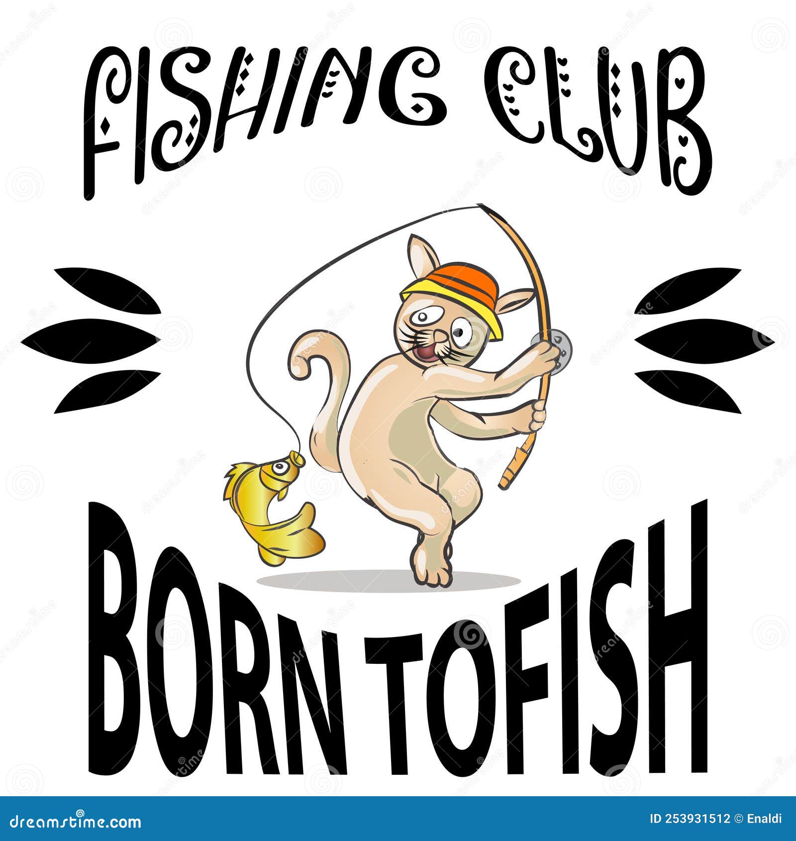 Born To Fish Fishing Club Sign and T-shirt Graphics Stock Vector ...