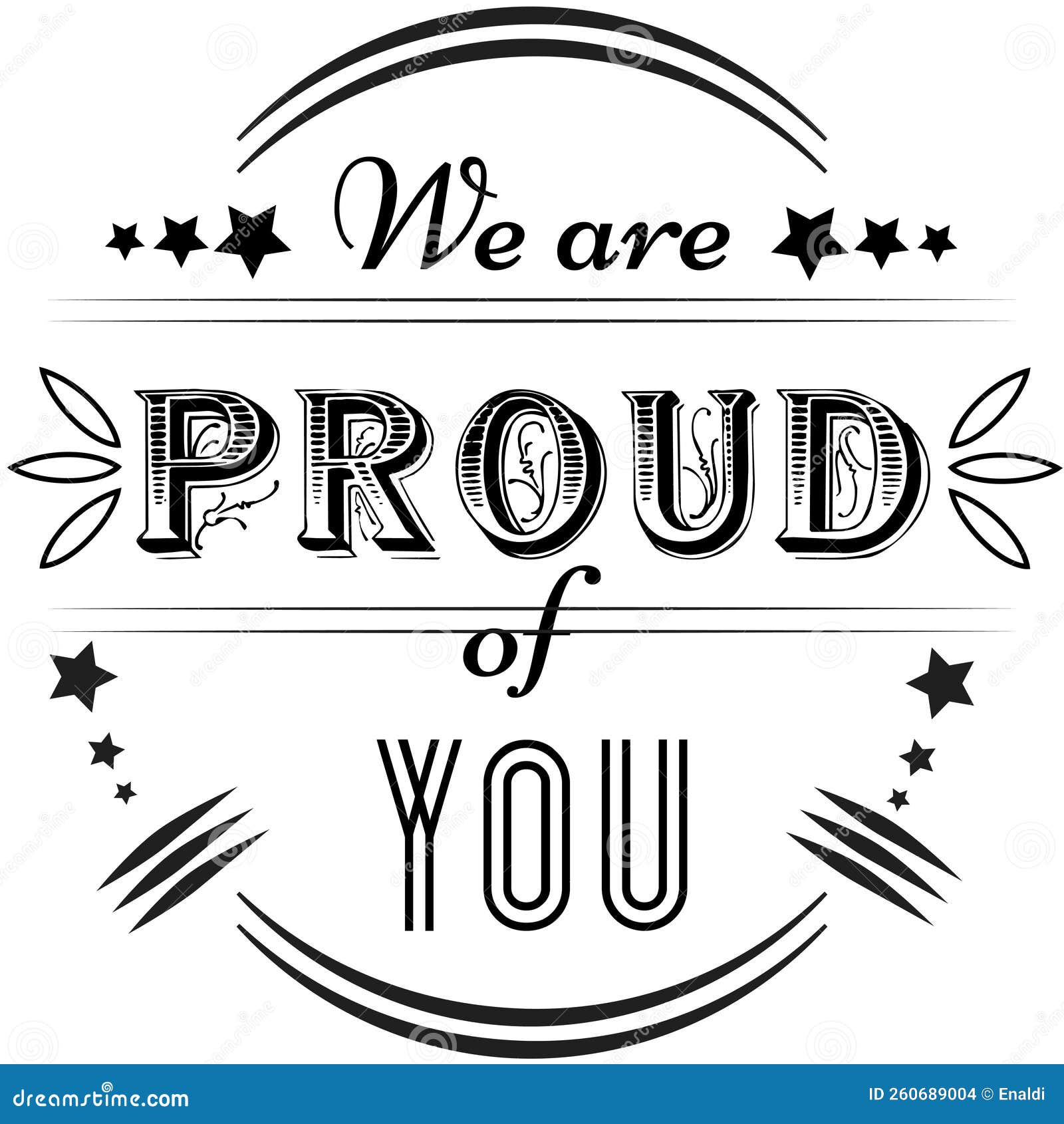 We are Proud of You Greetings Cards Vector Stock Vector - Illustration ...
