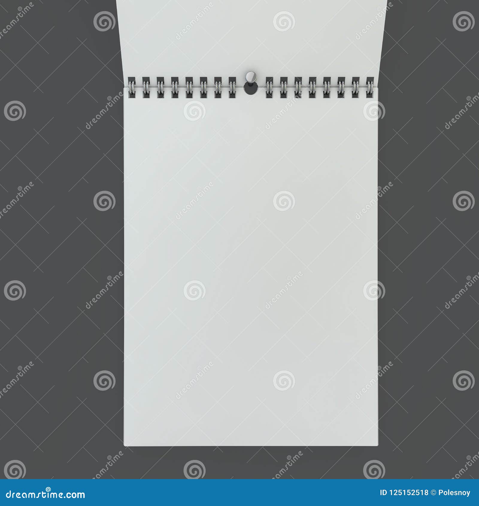 Blank Design Calendar Template. 3D Rendering Stock Illustration ...