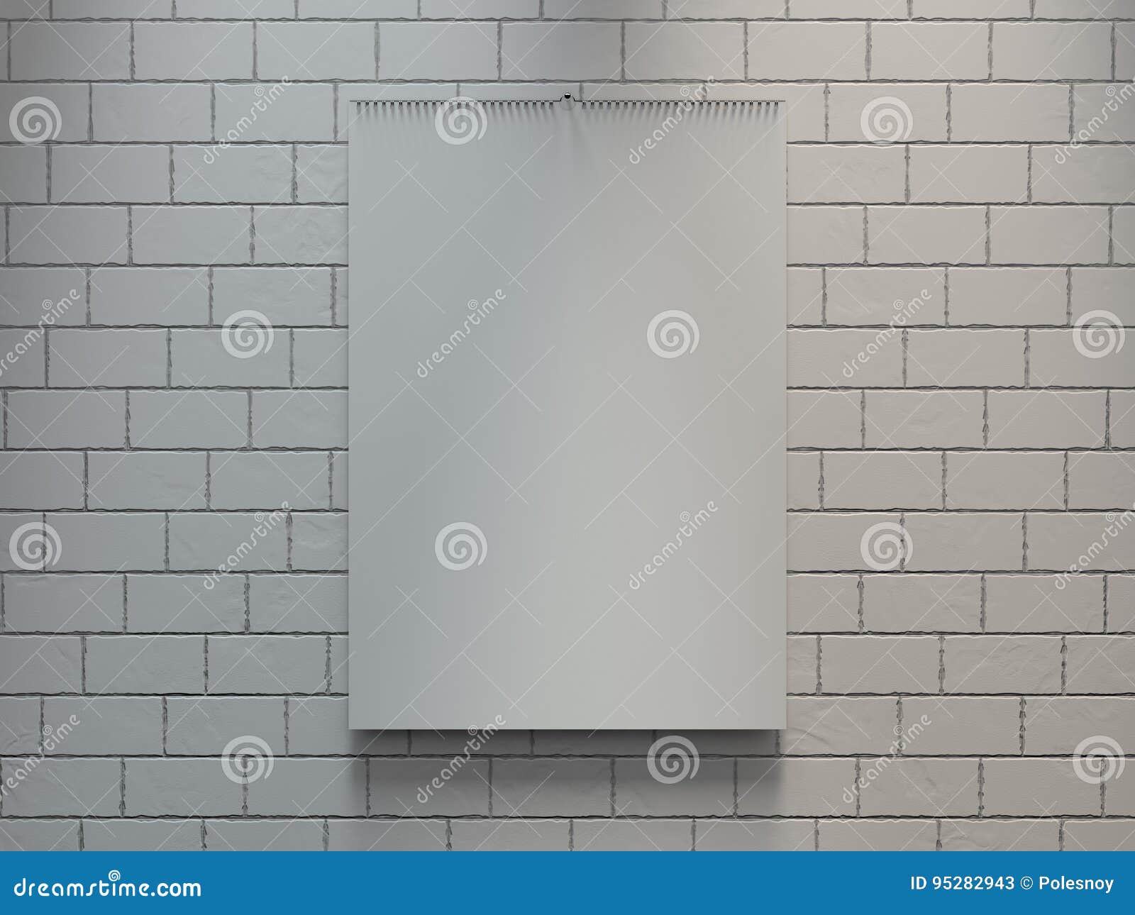 Blank Design Calendar Template on a Grey Background with Soft Sh Stock ...