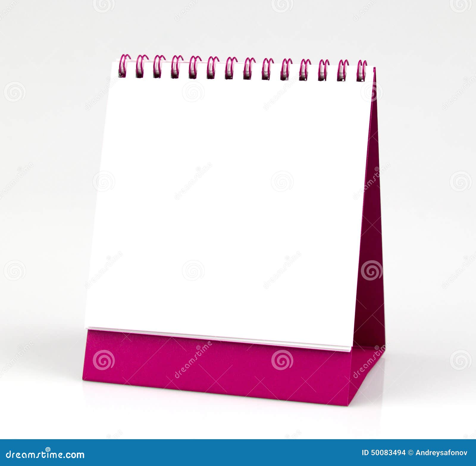 Blank Desk Calendar, Isolated on White Background Stock Photo - Image ...