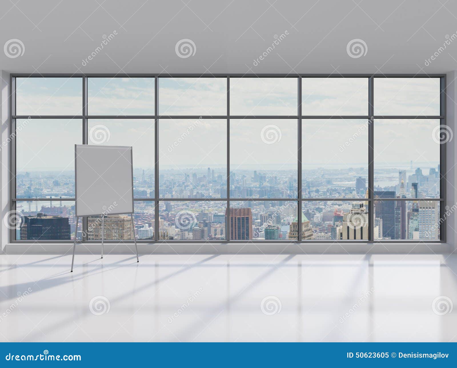 Blank desk stock image. Image of skyscraper, stand, poster - 50623605