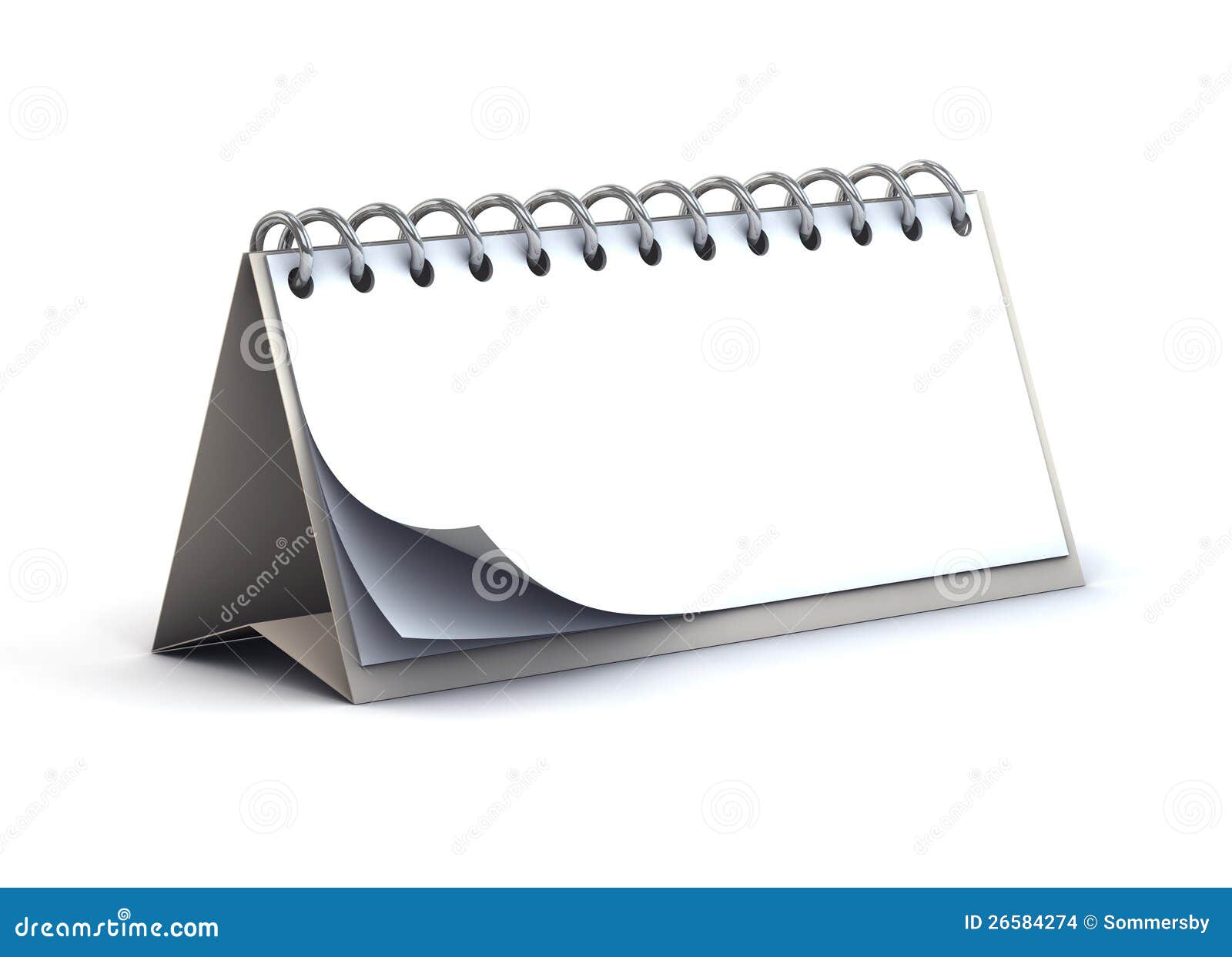 Blank desk paper calendar stock illustration. Illustration of blank ...