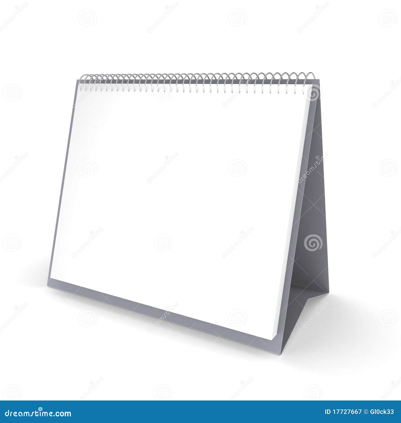 Blank Desktop Calendar Isolated On White Background. Blank Desktop ...