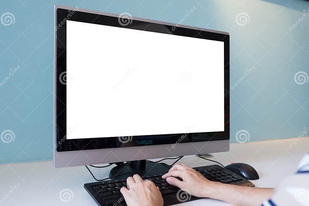 Blank desktop computer stock photo. Image of monitor - 118049514