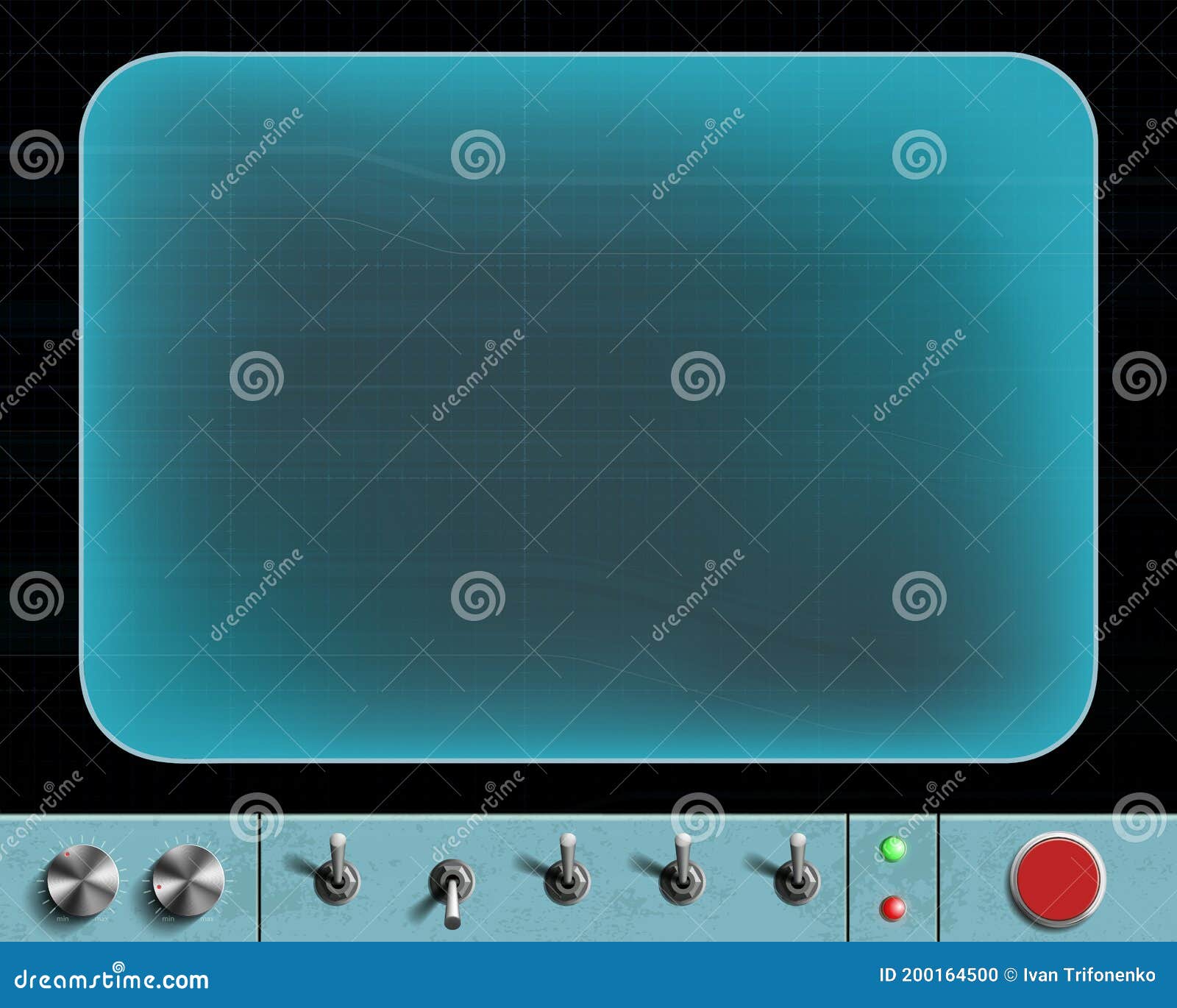 Blank Device Screen with Dashboard and Buttons Stock Vector ...