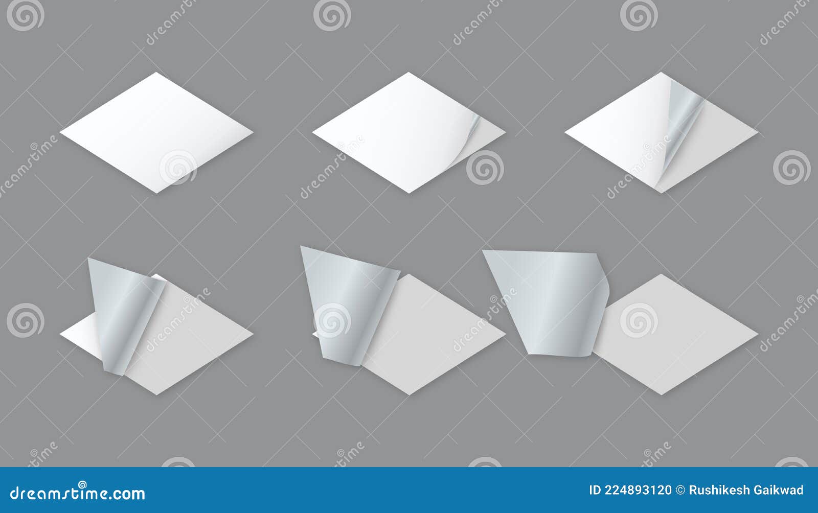 Blank Diamond Shaped Postage Stamp With Serrated Edge Isolated On White ...