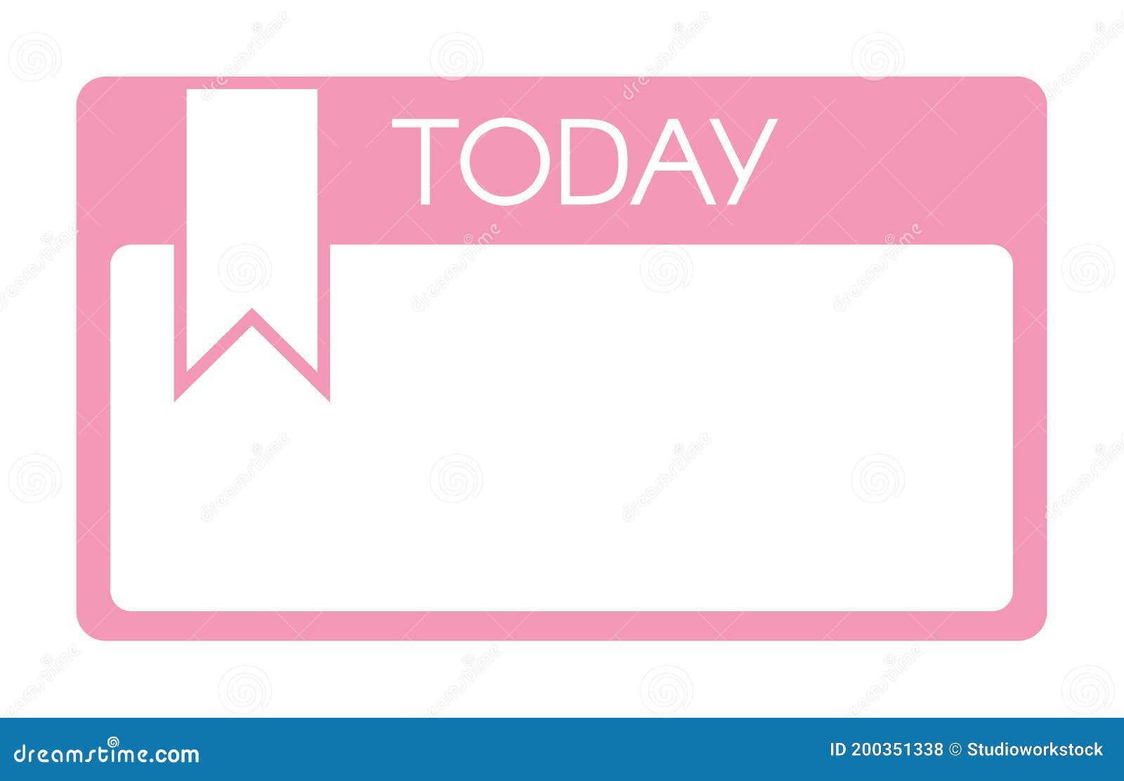 Today Reminder Notepaper Isolated on White Stock Vector - Illustration ...