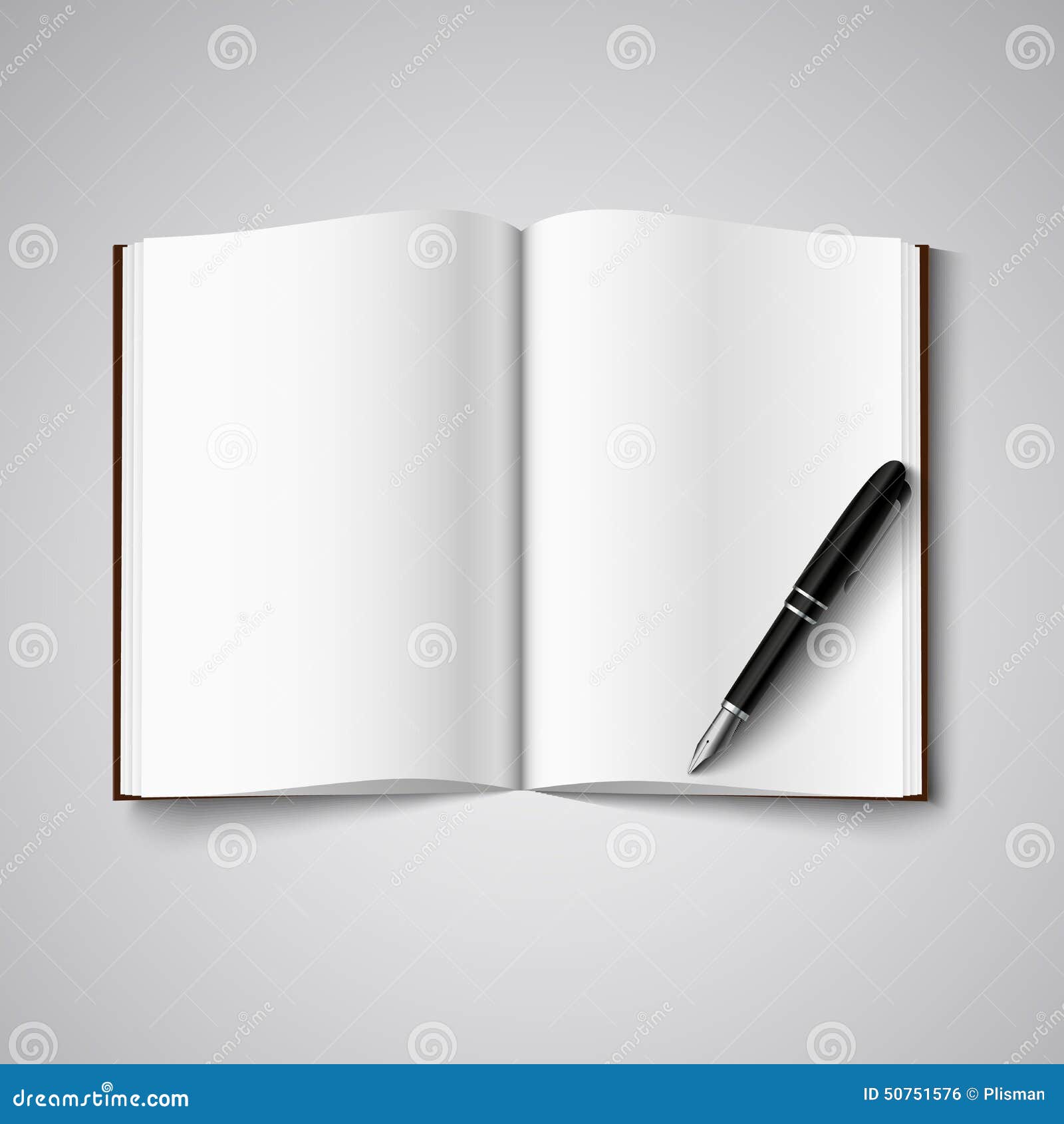 Blank Diary Were Pages and Pen Stock Vector - Illustration of item ...