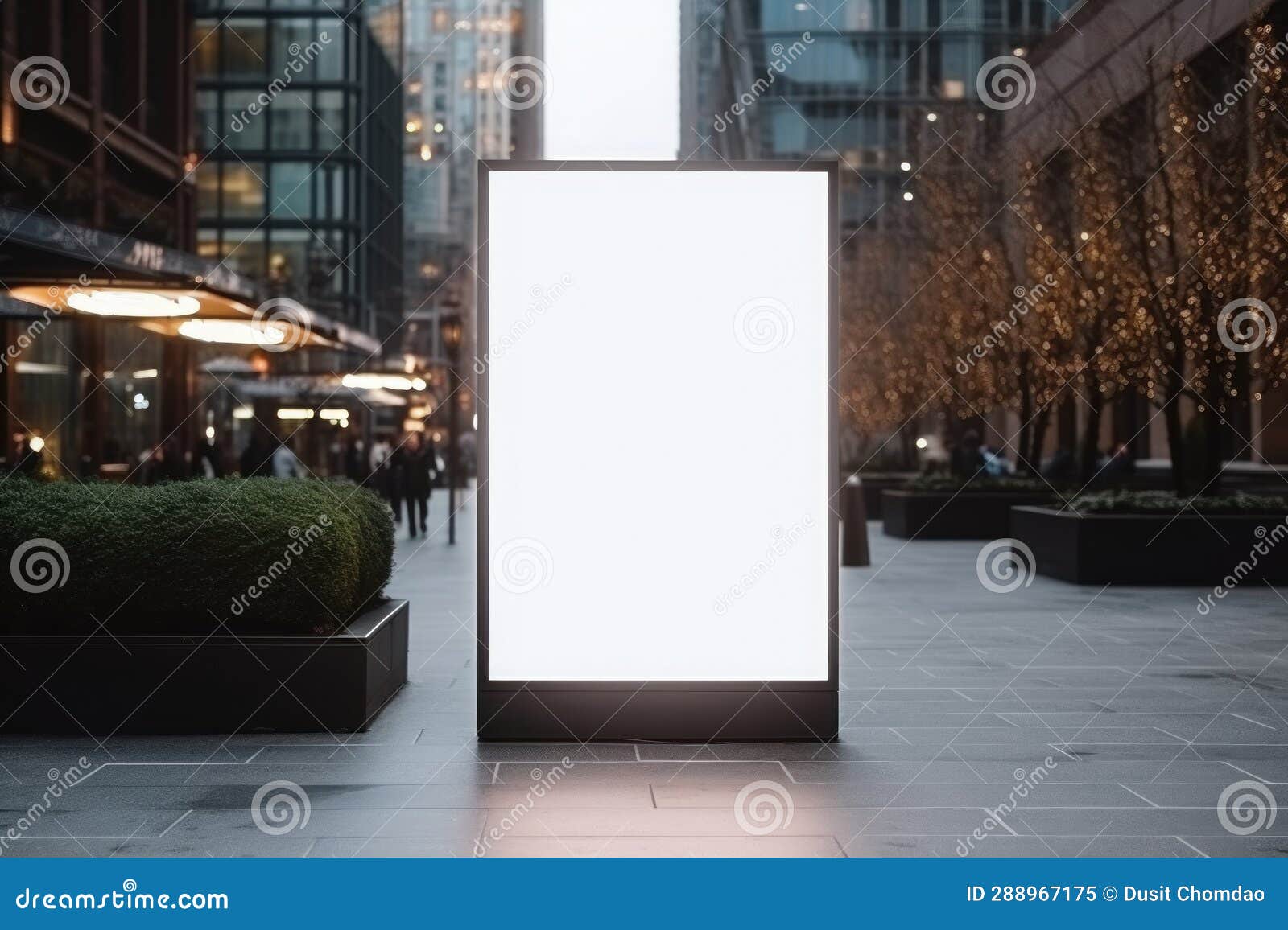 Blank Digital Signage Screen in a Public Place, Ideal for Customization ...