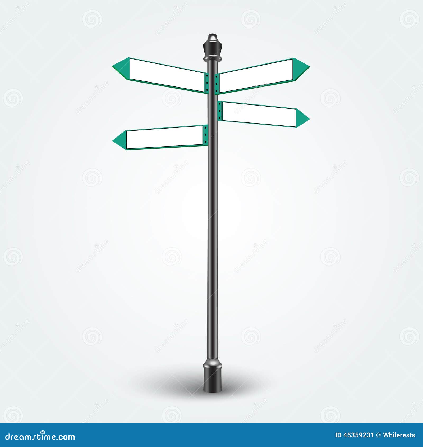 Blank Direction Signs In Industrial Style Stock Image | CartoonDealer ...