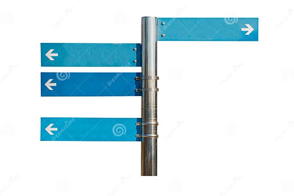 Blank Direction Blue Signpost. Stock Photo - Image of destination ...