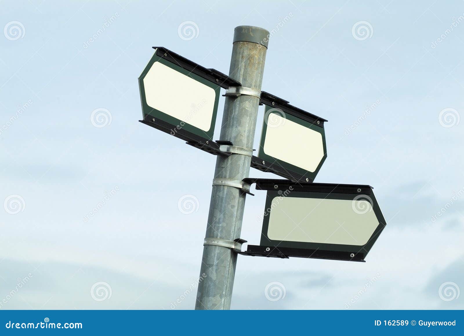 Blank direction sign stock image. Image of empty, askew - 162589