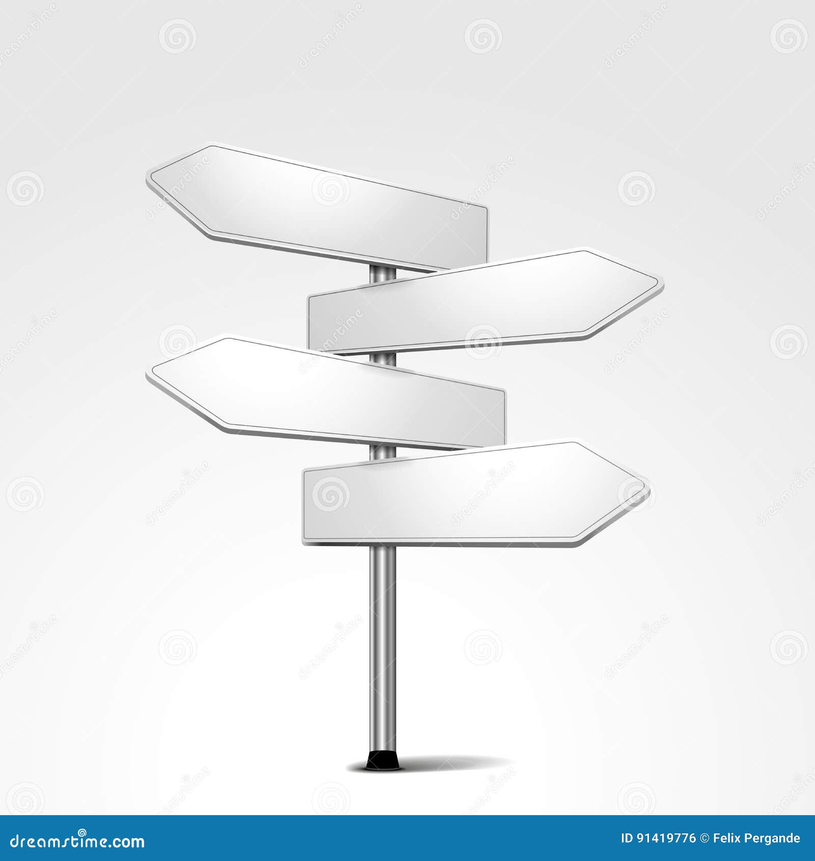 Blank Direction Sign stock illustration. Illustration of ...