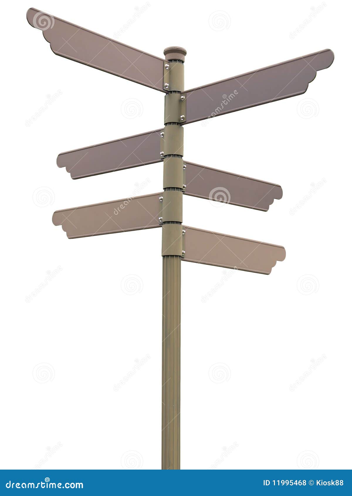 Blank direction signpost stock photo. Image of metal - 11995468