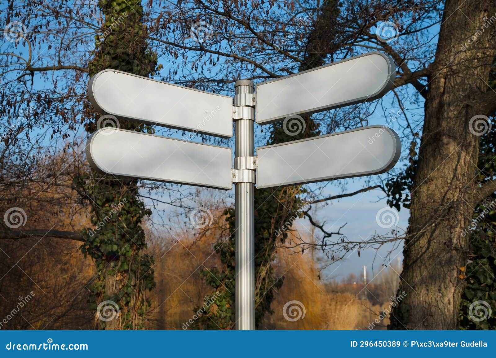 Blank Direction Signs stock image. Image of crossroads - 296450389