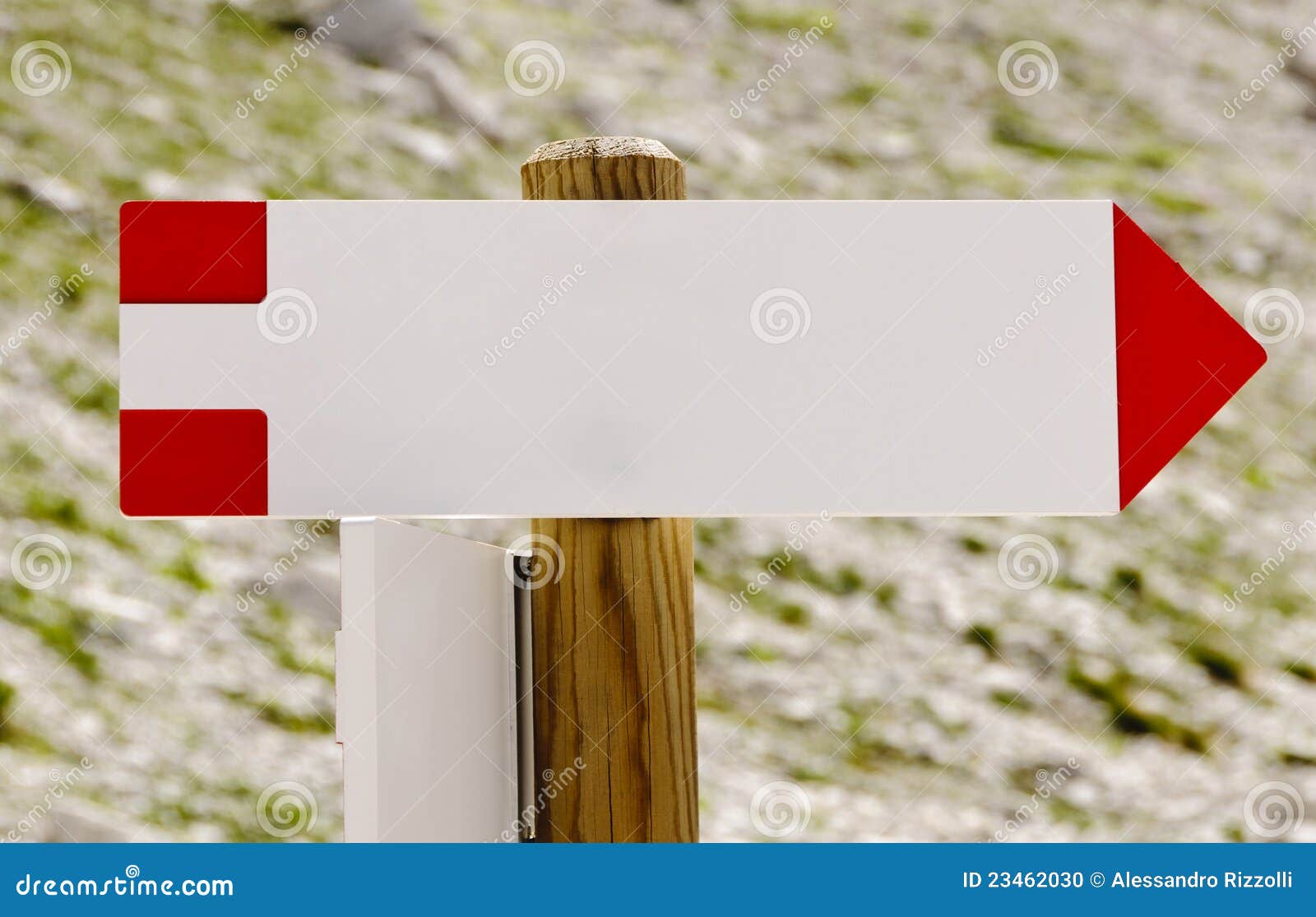 Blank Direction Signs in the Mountains Stock Photo - Image of pointer ...