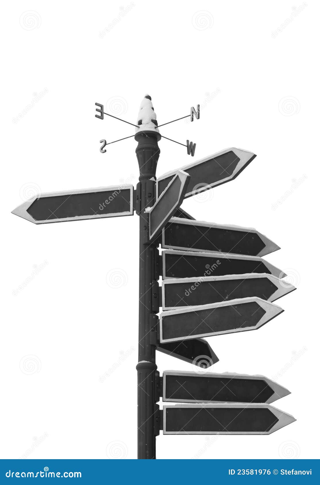 Blank Directional Arrow Sign Stock Illustration - Illustration of ...