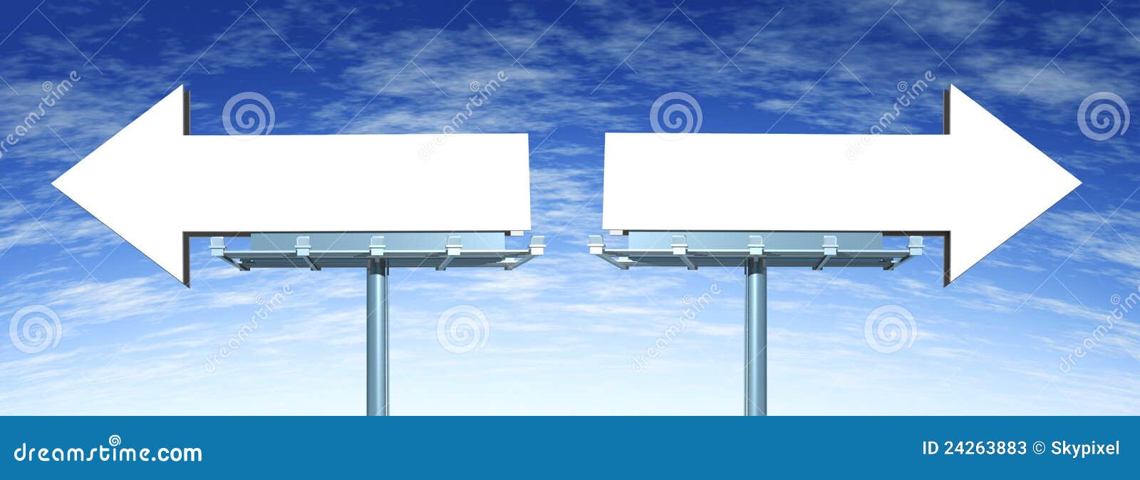 Blank Directional Options Signs Stock Illustration - Illustration of ...