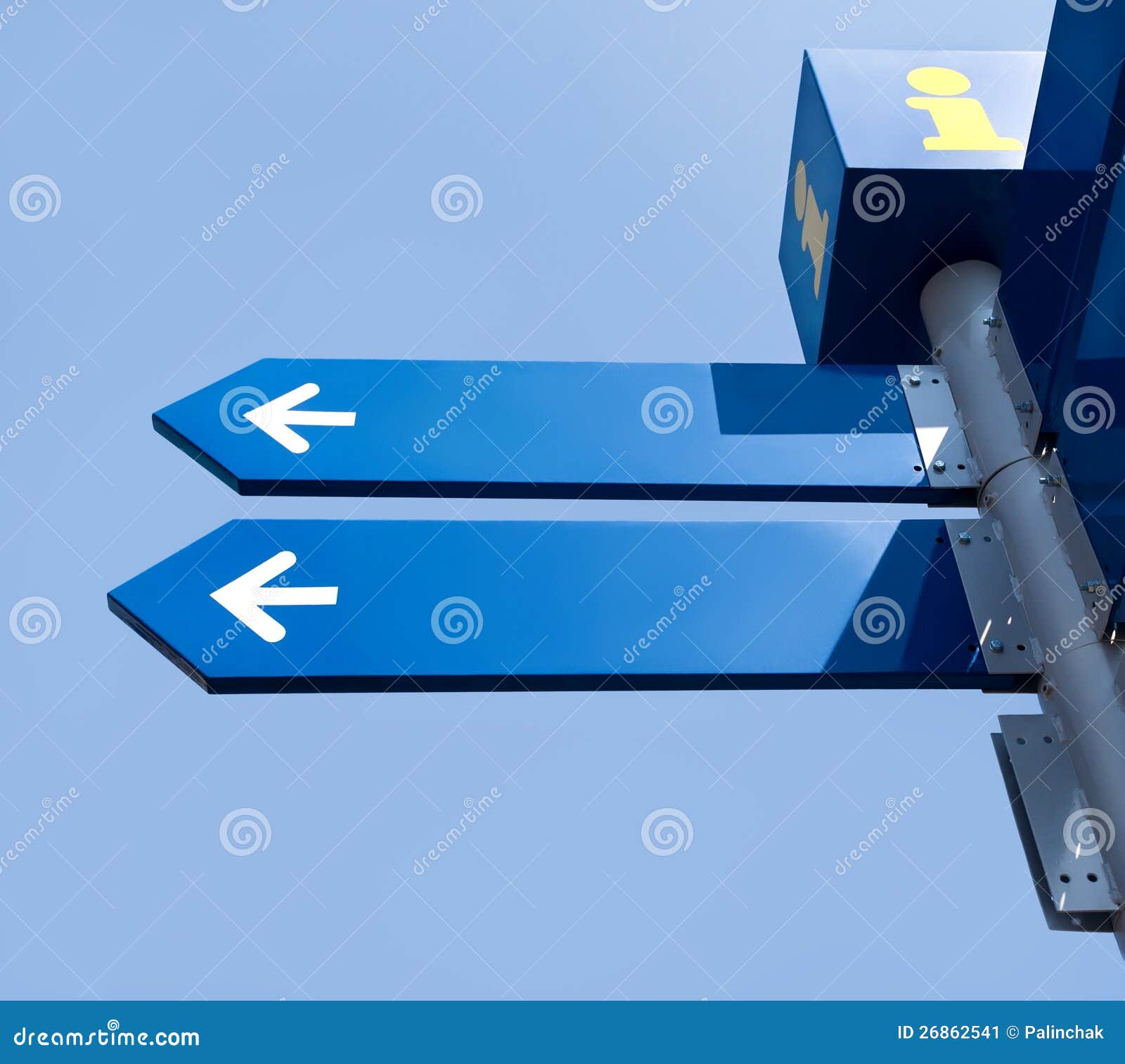 Blank Directional Road Signs Stock Image - Image of empty, blank: 26862541