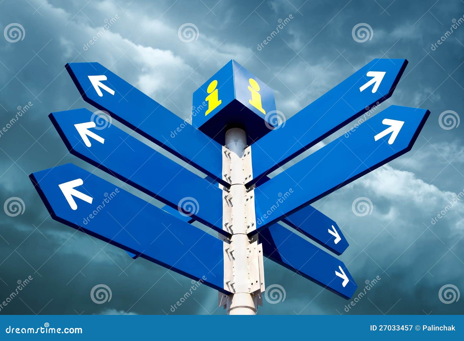 Blank Directional Road Signs Stock Image | CartoonDealer.com #27033457