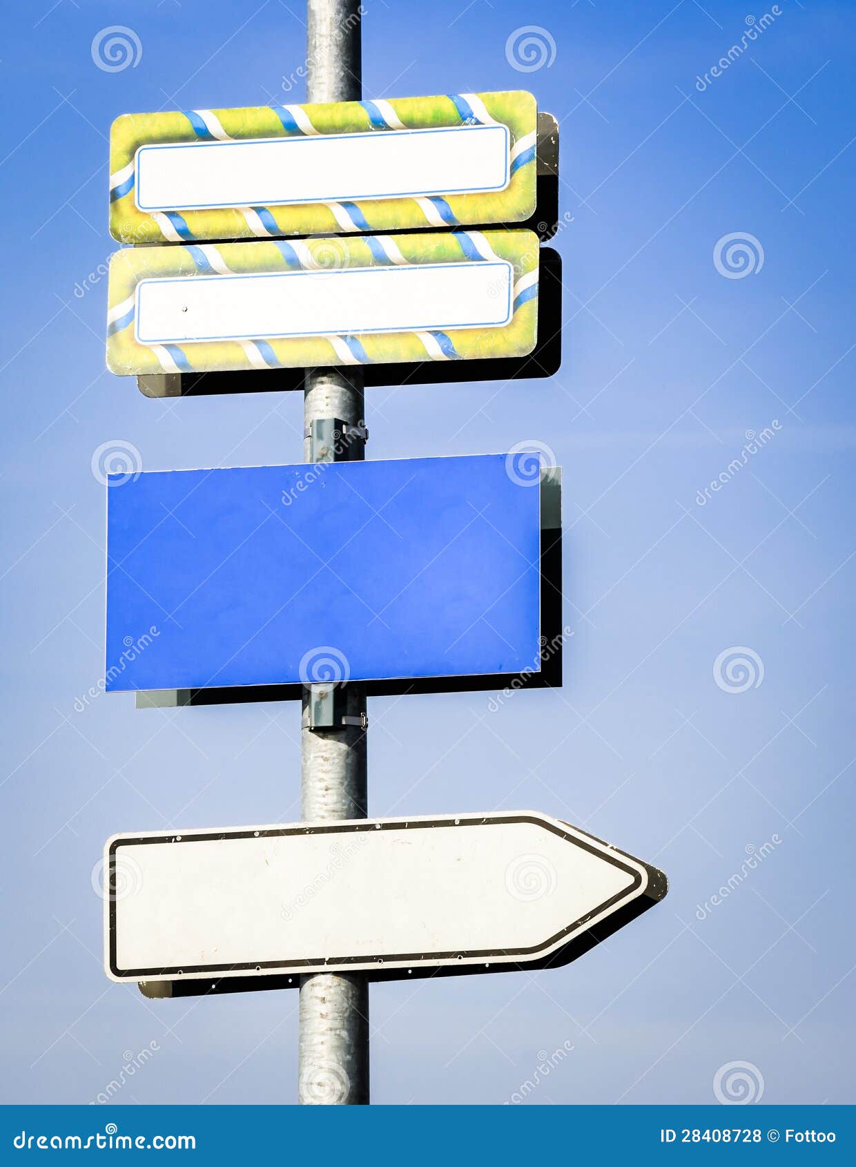 Blank directional sign stock photo. Image of standing - 28408728