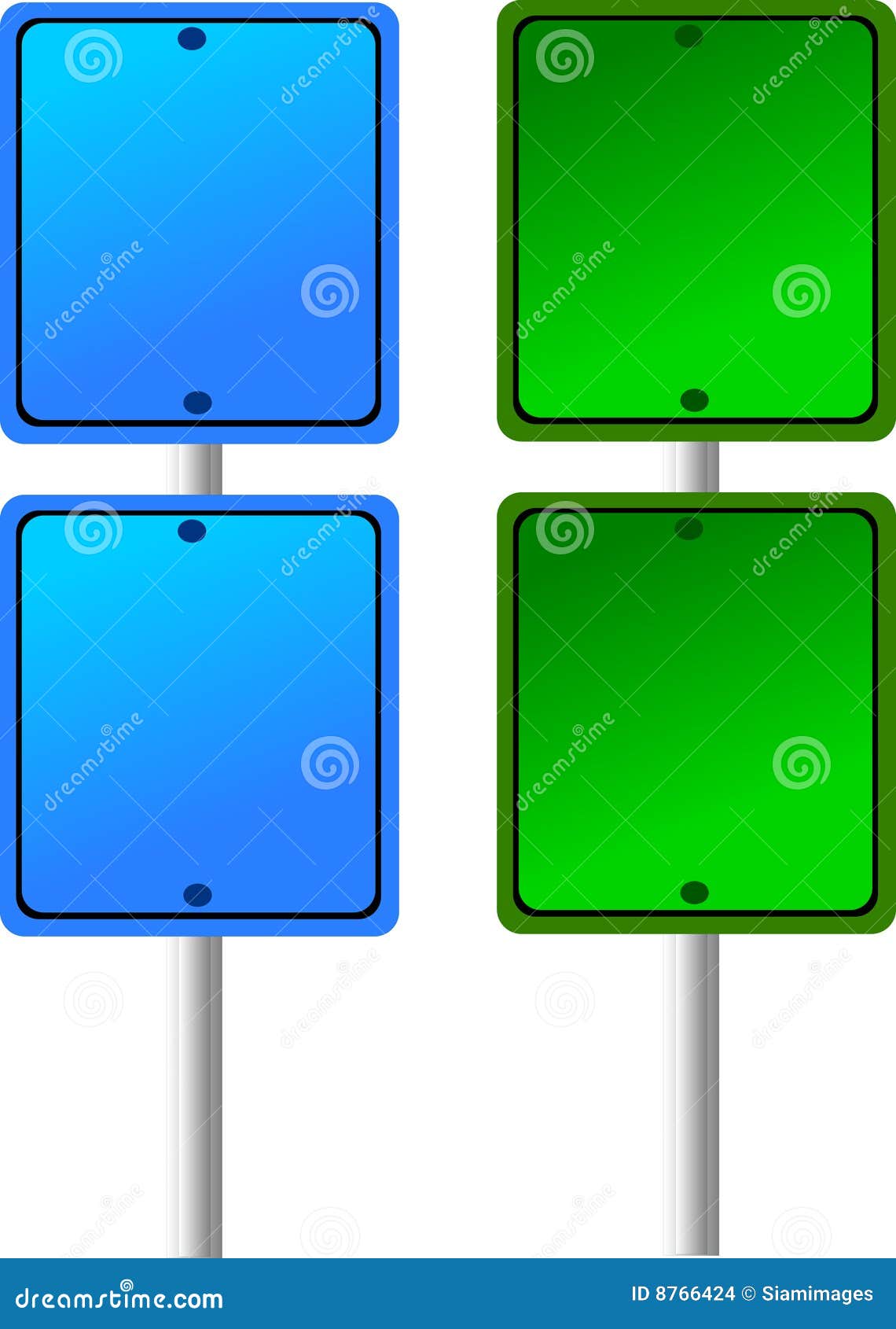 Blank Directional Road Signpost With 2 Arrows, One Point On White And ...