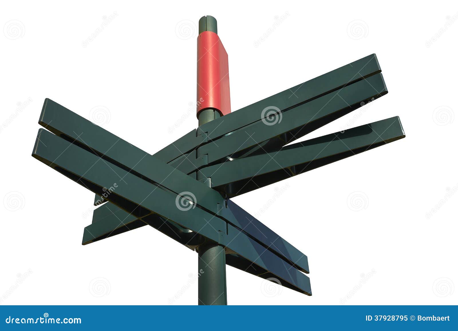 Blank Directional Road Signs With Blue Sky Royalty-Free Stock ...