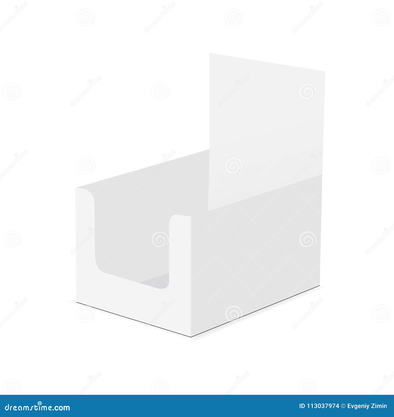 Blank Display Box Mock Up Isolated on White Background Stock ...