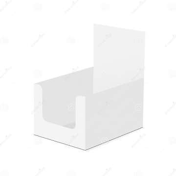 Blank Display Box Mock Up Isolated on White Background Stock ...