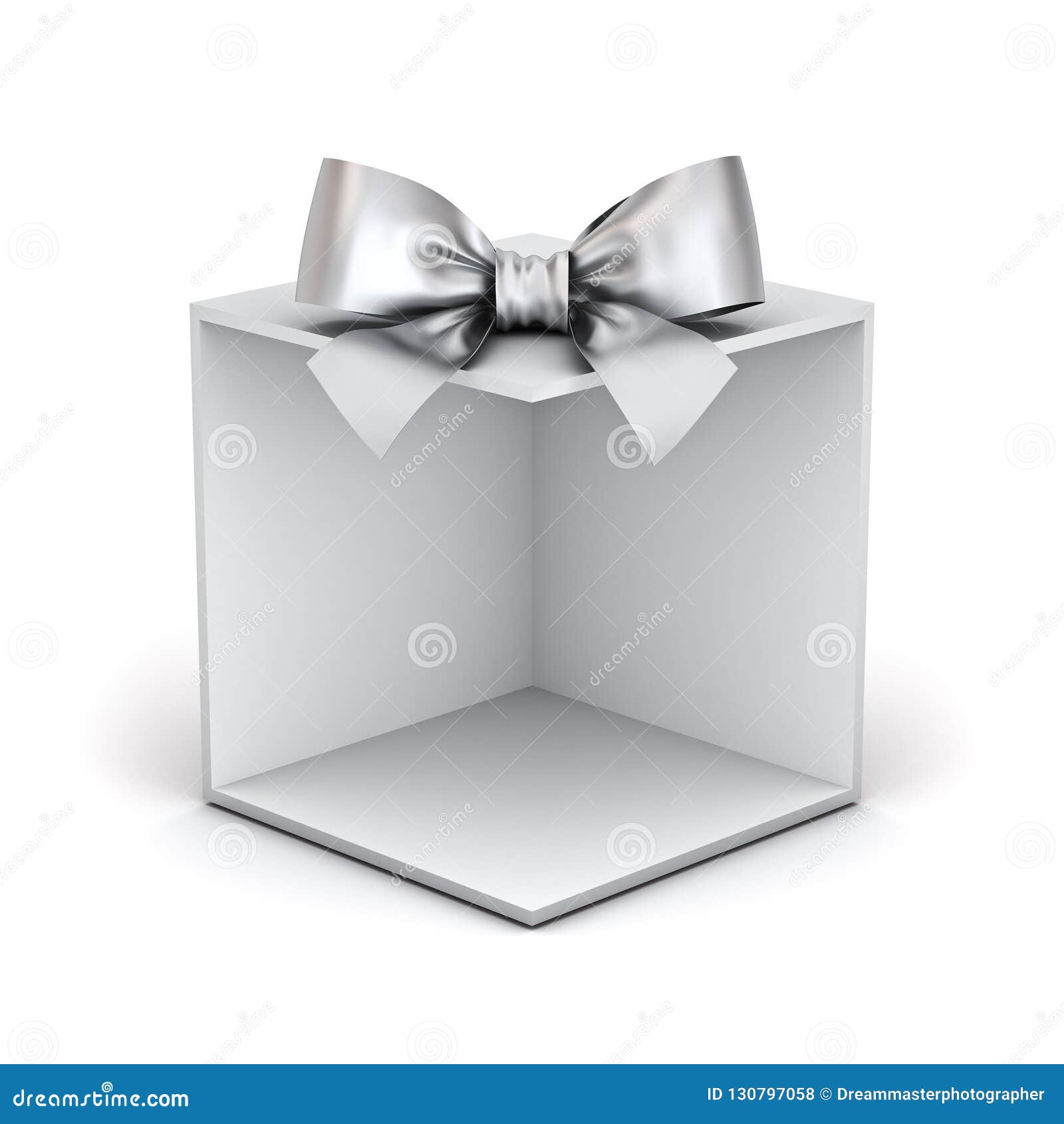Blank Display Gift Box Backdrop or Present Box Showcase with Silver ...