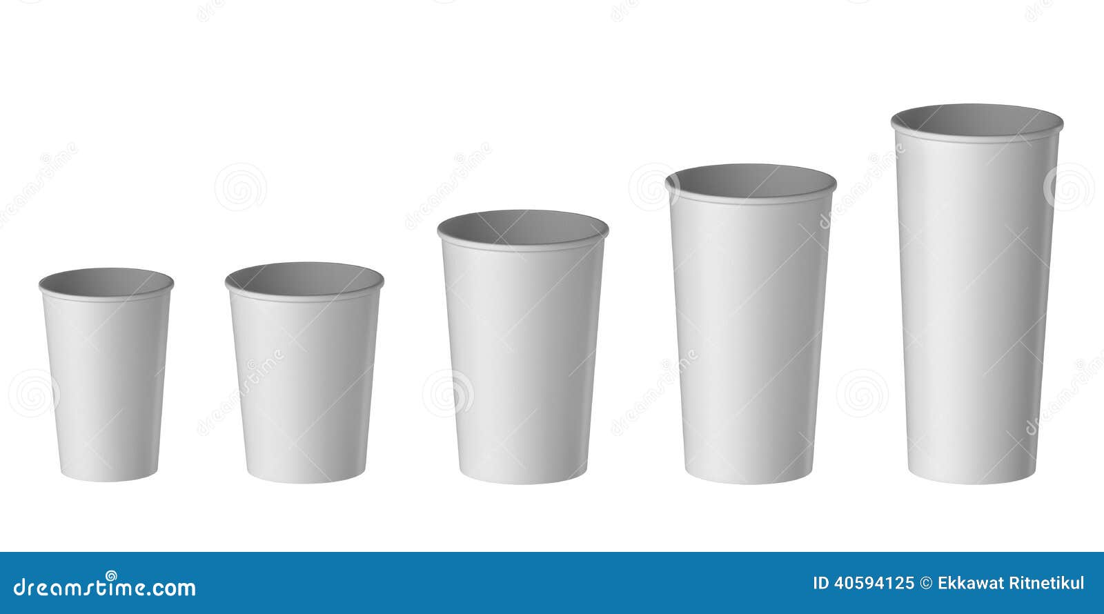 Blank Disposable Cup, Extra, Small, Medium, Large Stock Image ...