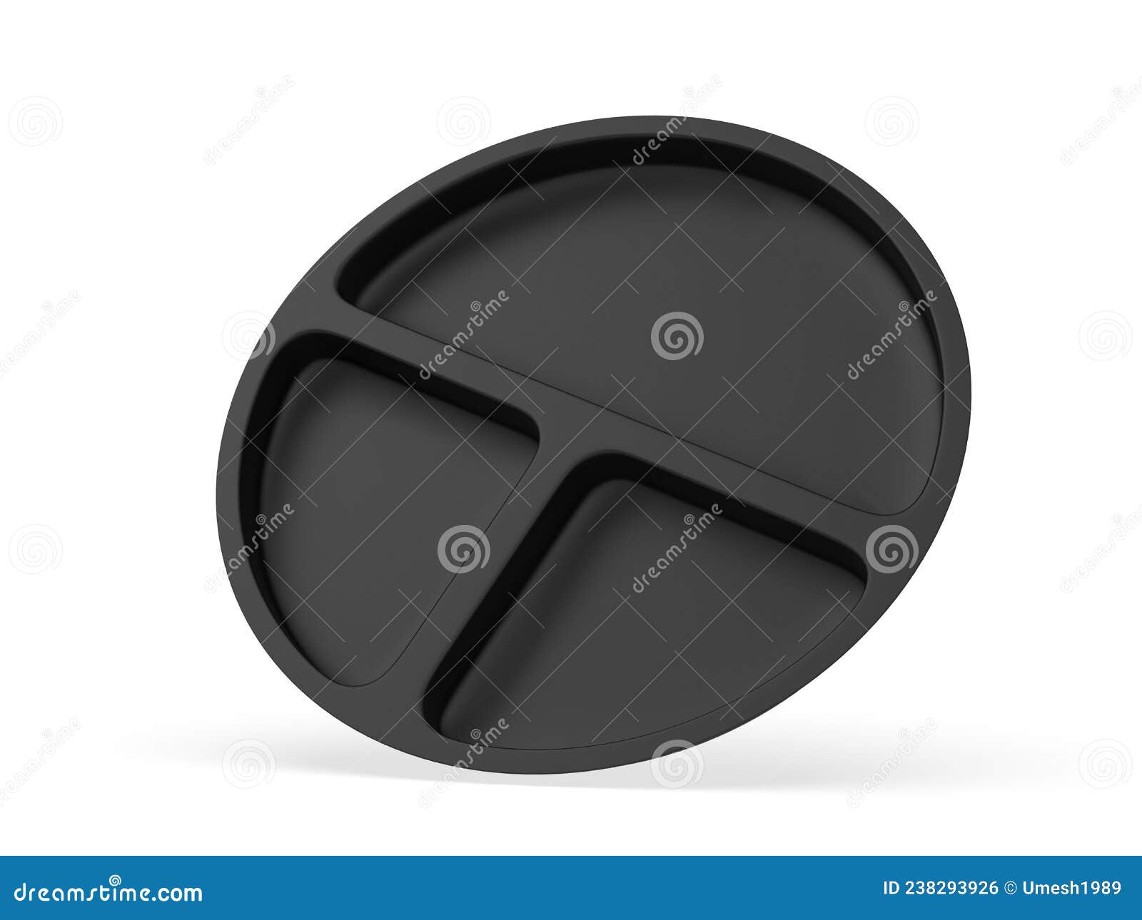 Blank Divided Compartment Food Tray Plate Template. Stock Illustration ...