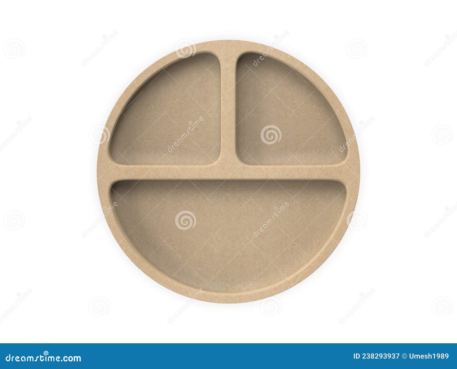 Blank Divided Compartment Food Tray Plate Template. Stock Illustration ...