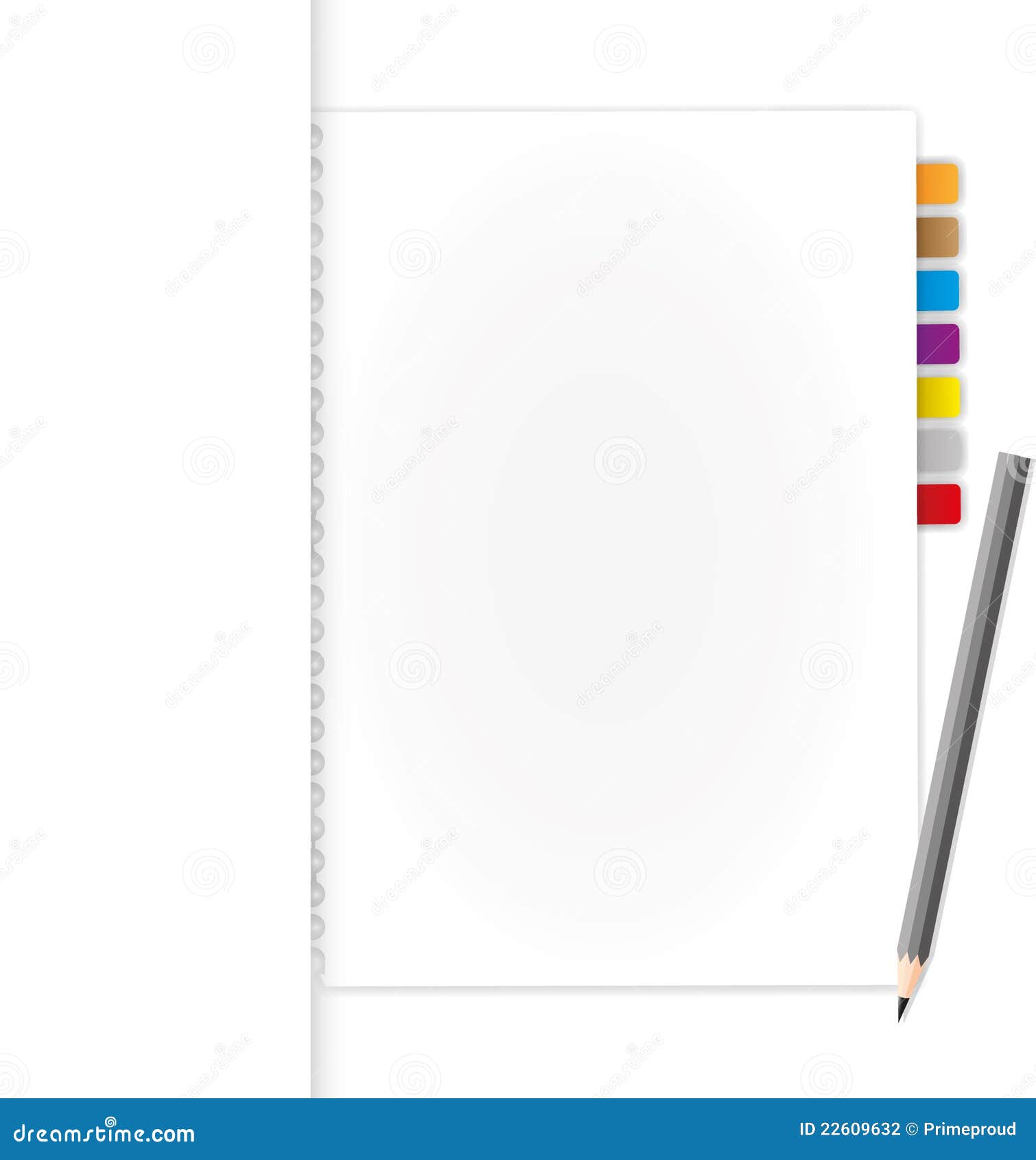 Blank document stock vector. Illustration of page, bookmark - 22609632