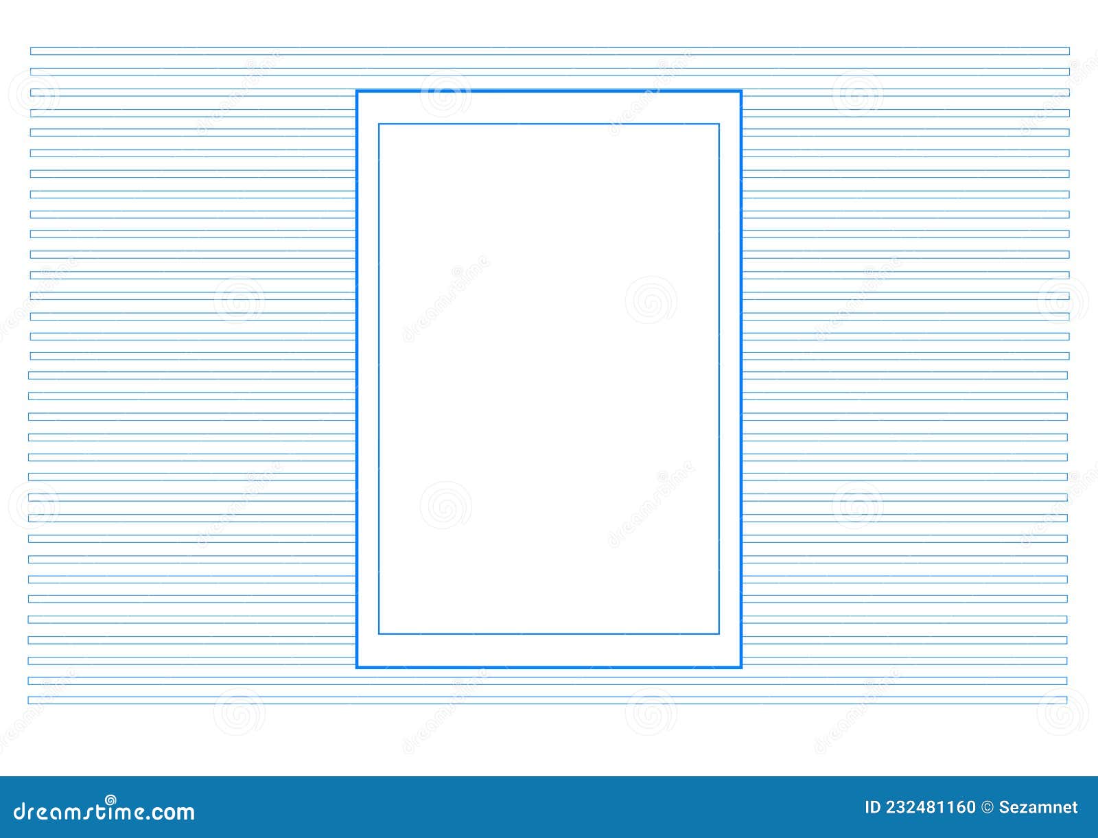 Blank Document with a Border Lined Background Stock Illustration ...