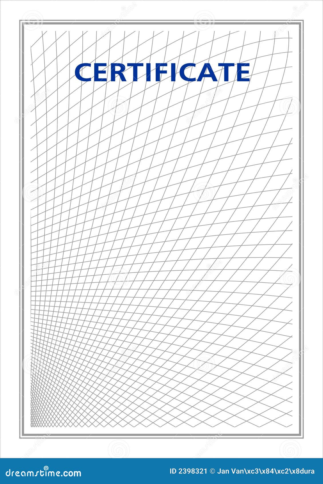 Blank Document Certificate With Embossed Metal Background Stock ...