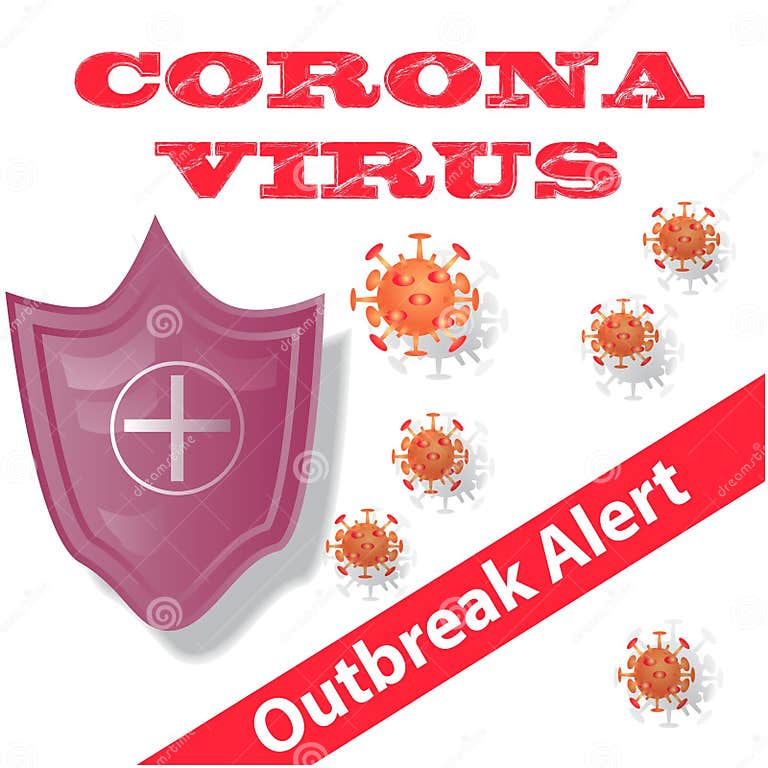 Corona Virus Outbreak Alert Sign and Illustration Stock Vector ...