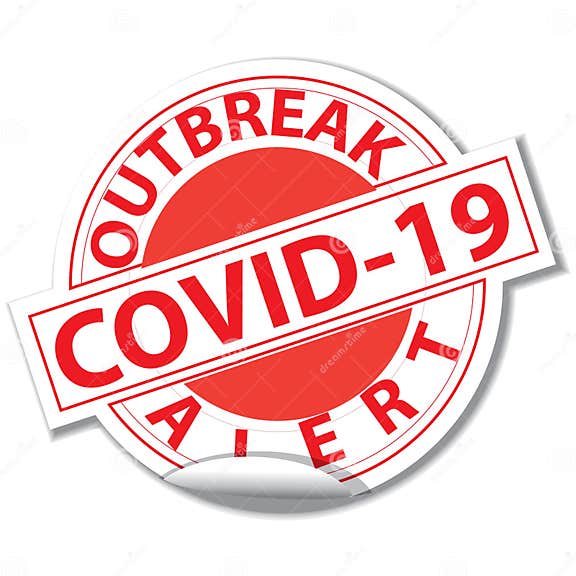 Covid-19 Corona Outbreak Alert Sticker Stock Vector - Illustration of ...