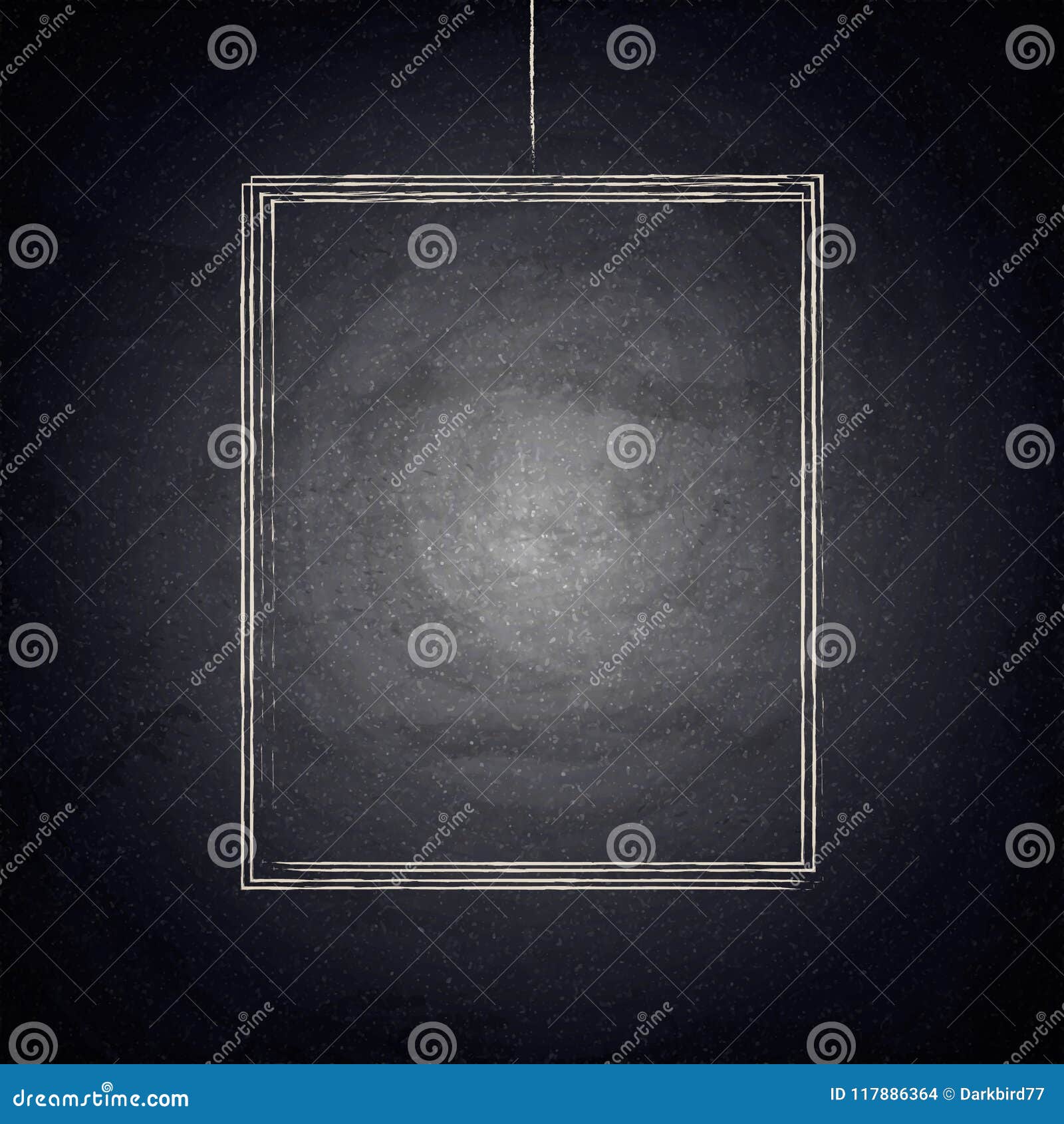 Blank Drawing Empty Frame on Chalkboard Background Stock Illustration ...