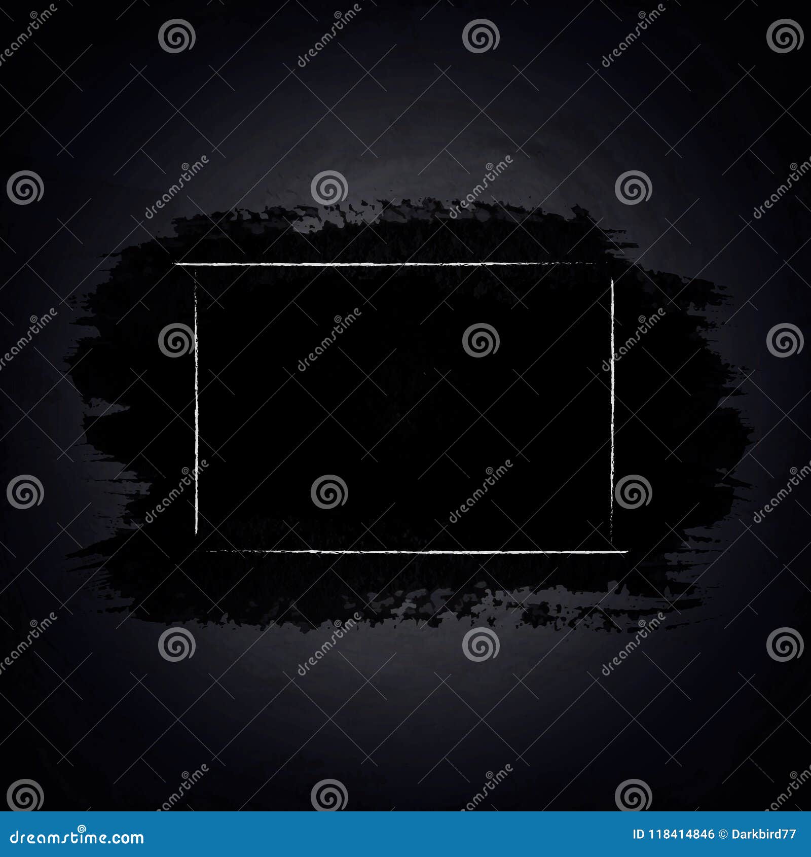 Blank Drawing Empty Frame on Chalkboard Background Stock Illustration ...