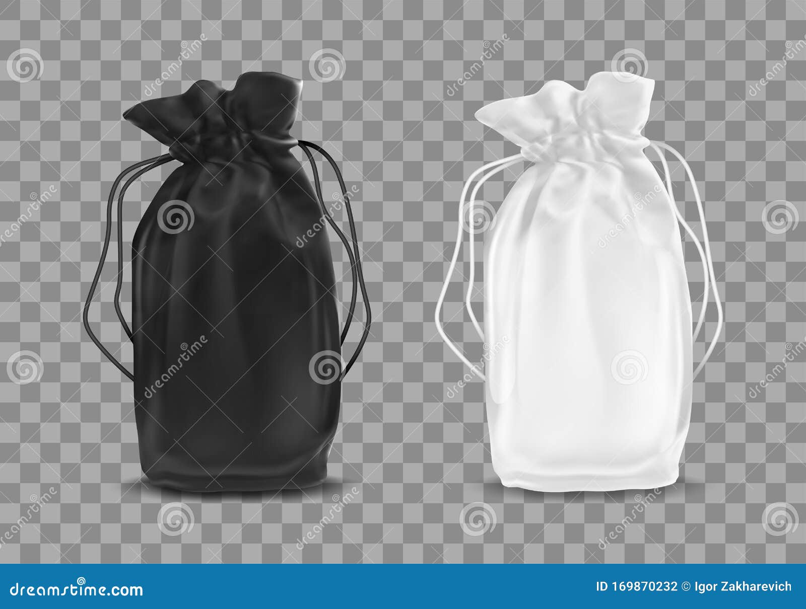 BLANK DRAWSTRING BAG BACKPACK FASHION FLAT SKETCH TEMPLATE SET Stock ...