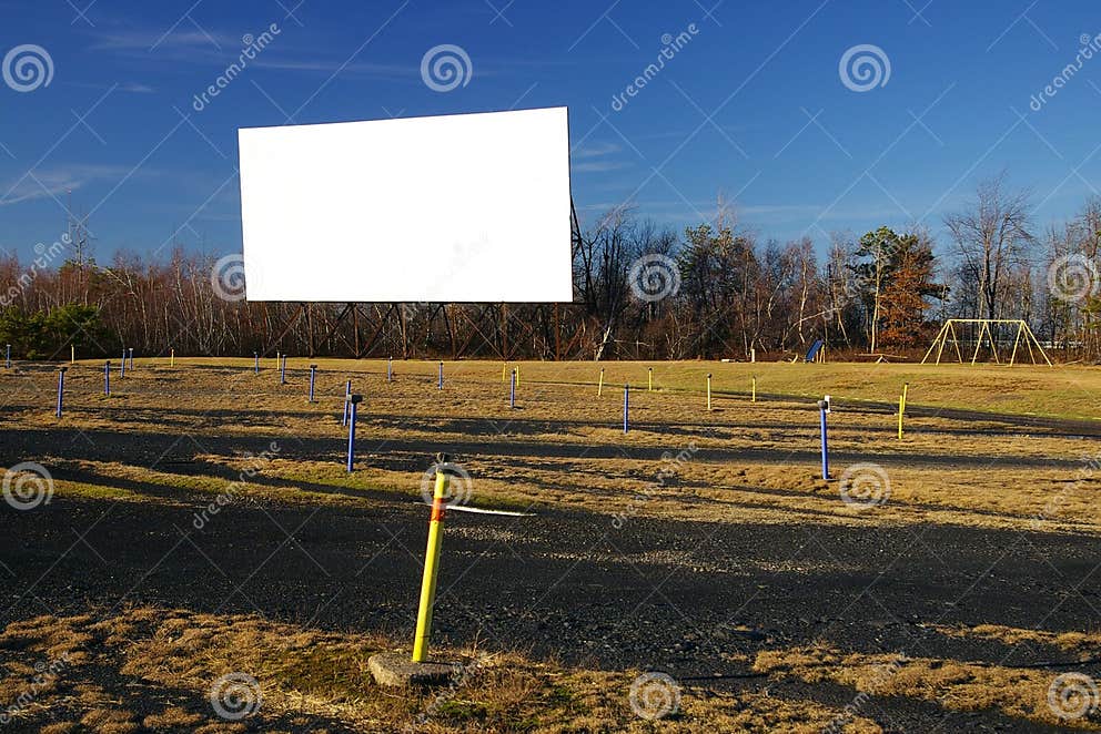 Blank Drive-in Movie Screen Stock Image - Image of historic, movie: 1628197