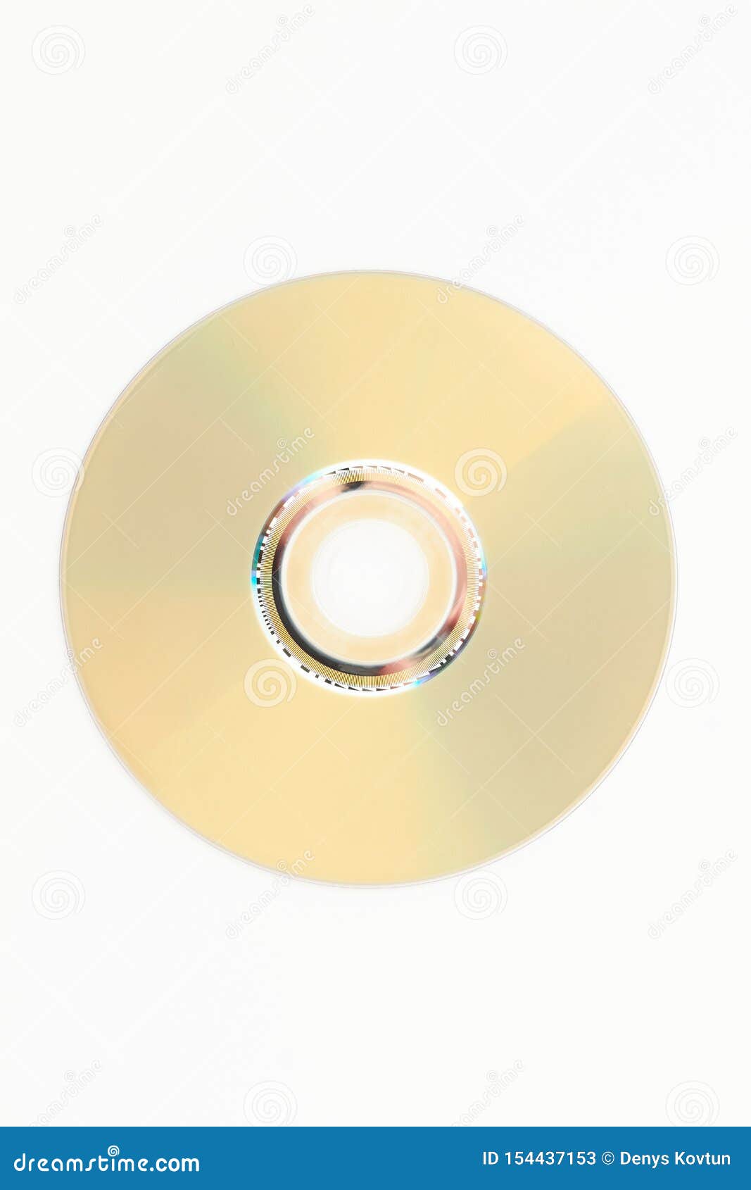 Blank DVD Disc Over White Background. Stock Image - Image of refraction ...
