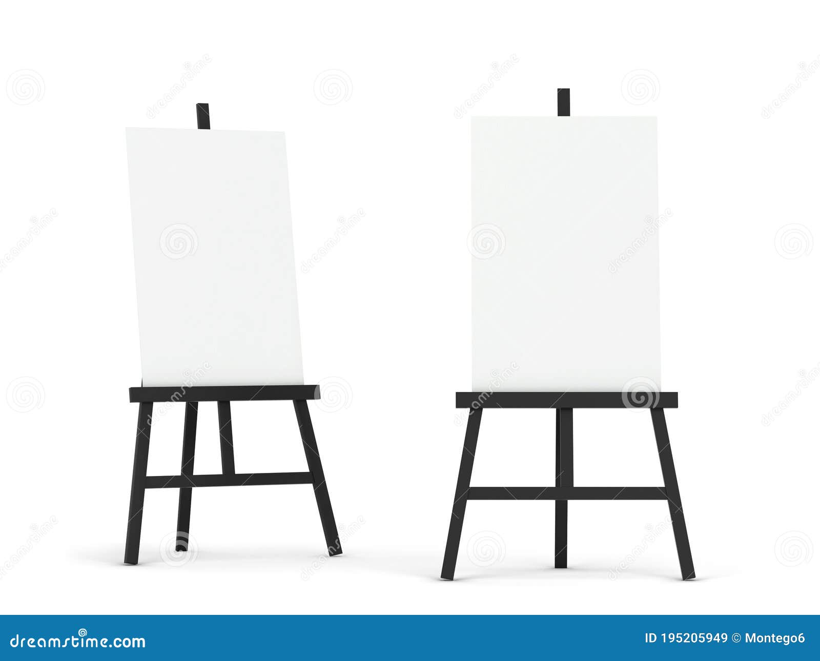 Blank easel mockup stock illustration. Illustration of school - 195205949